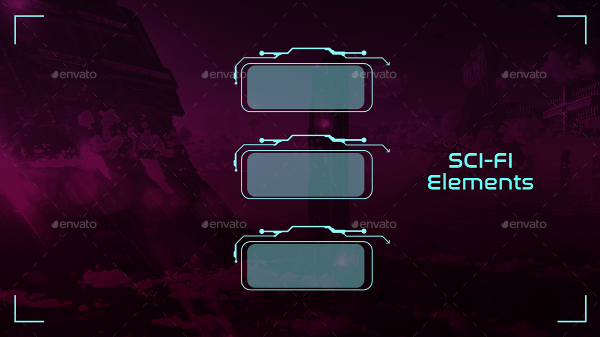 SciFi ui Elements Pack, Game Assets | GraphicRiver